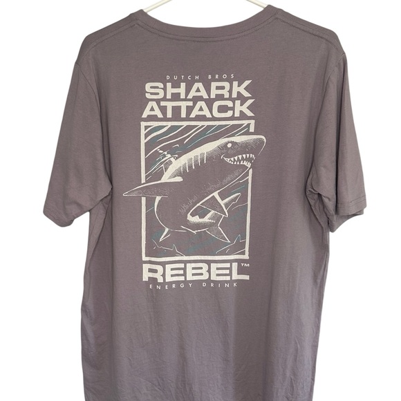 Dutch Bros | Shirts | Dutch Bros Coffee Pale Lavender Shark Attack ...